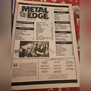 Metal Edge Magazine | Accents | Metal Edge Magazine February 992 Loose ...